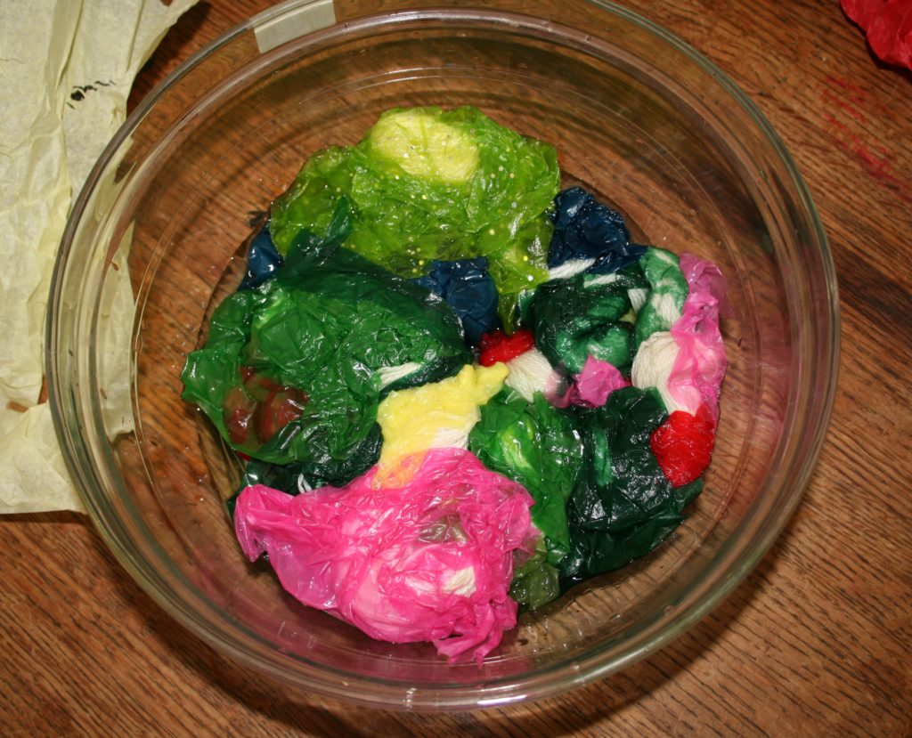 Tissue Paper Yarn Dyeing - Linda Dean CrochetLinda Dean Crochet